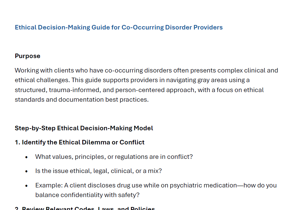 Ethical Decision-Making Guide and Template